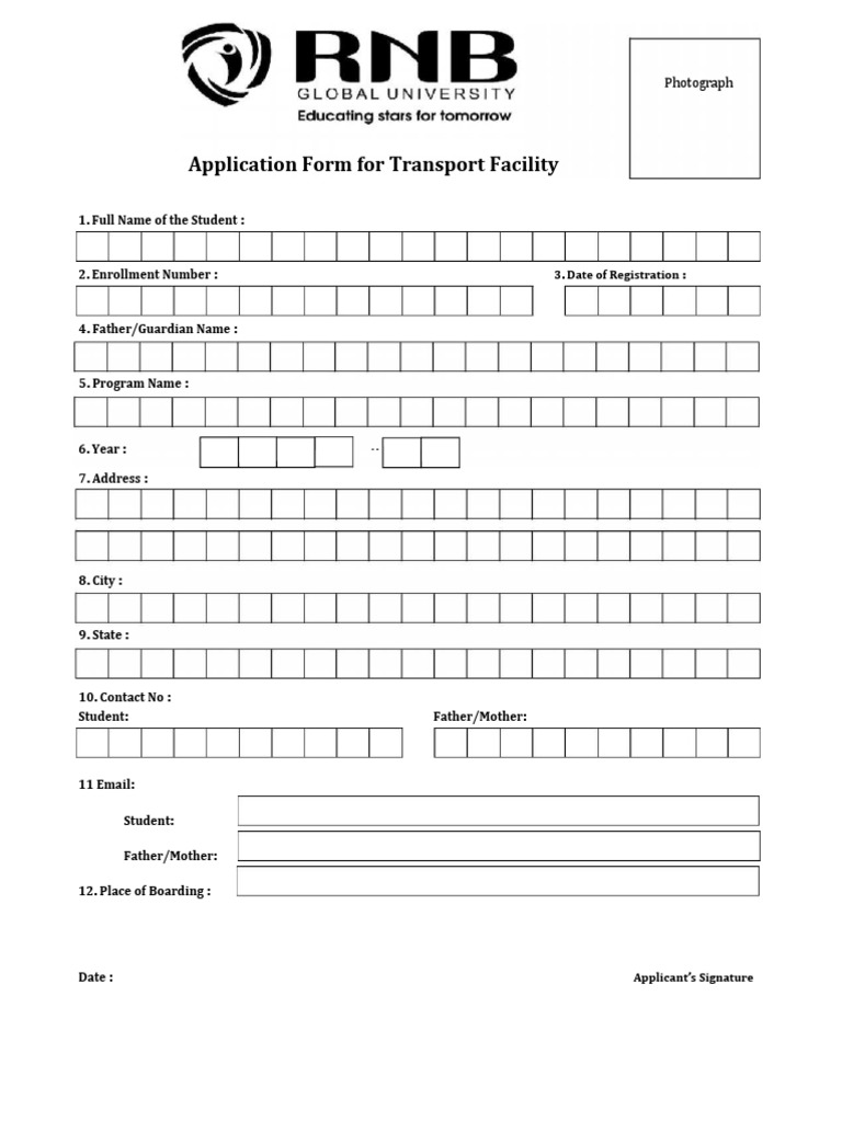 Transport Form 2021 | PDF | Bus