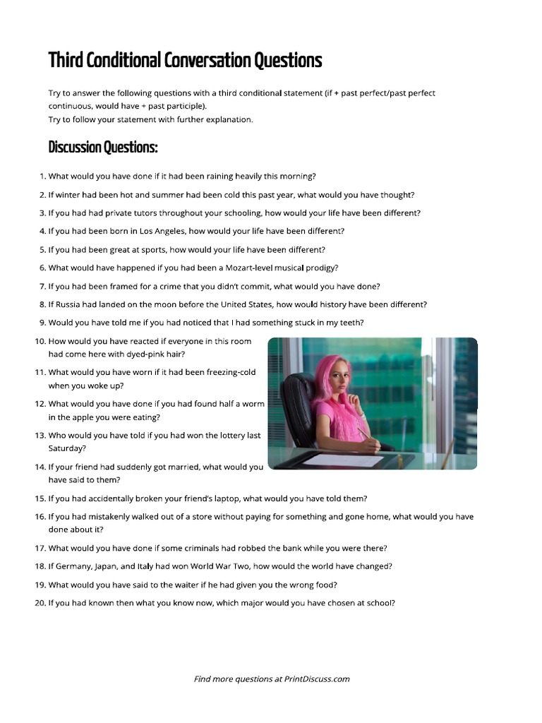 Third Conditional Questions | PDF
