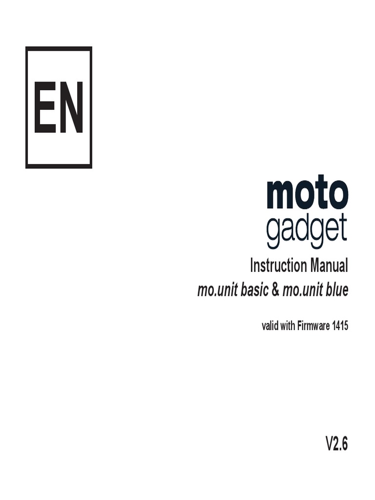 Mo - Unit Basic Blue Manual en 2.6 | PDF | Electrical Connector | Switch
