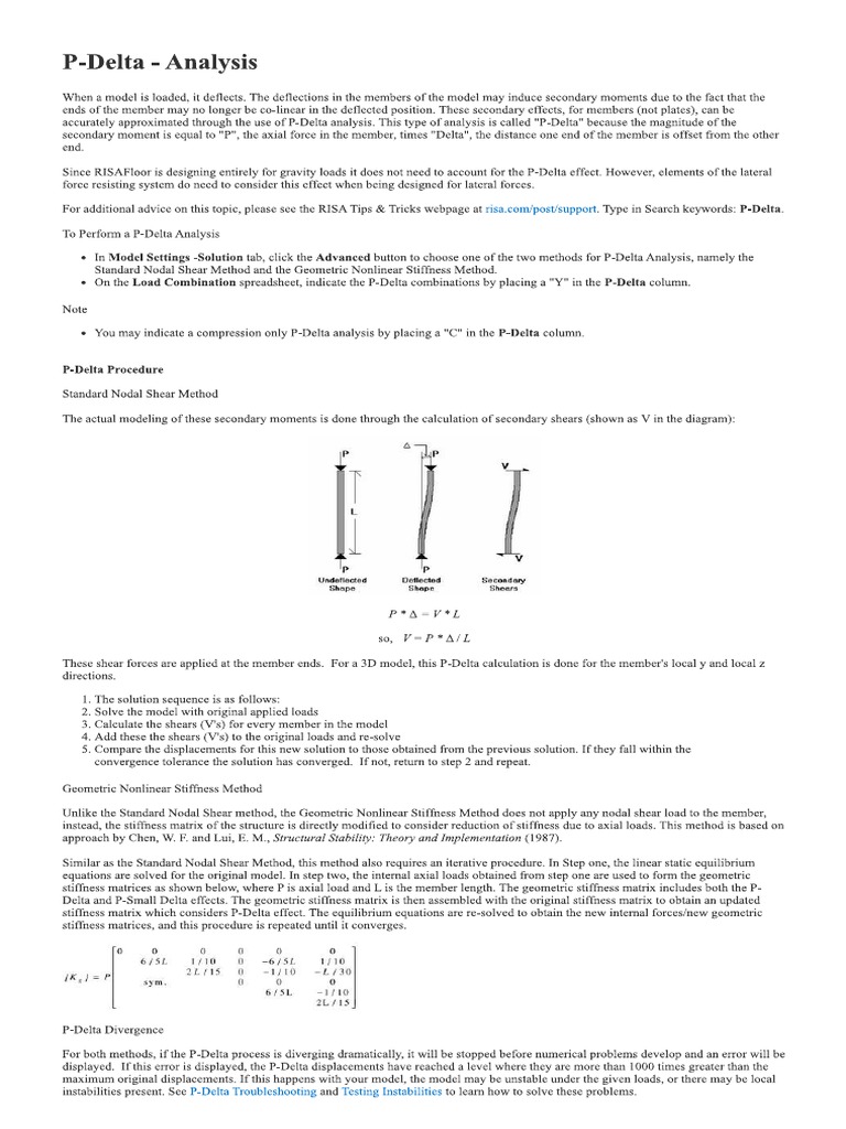 P-Delta Analysis | PDF