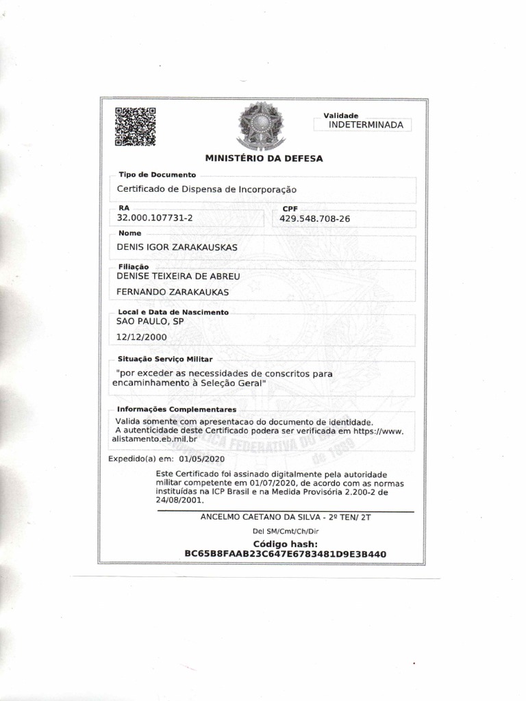 CDI - Reservista | PDF