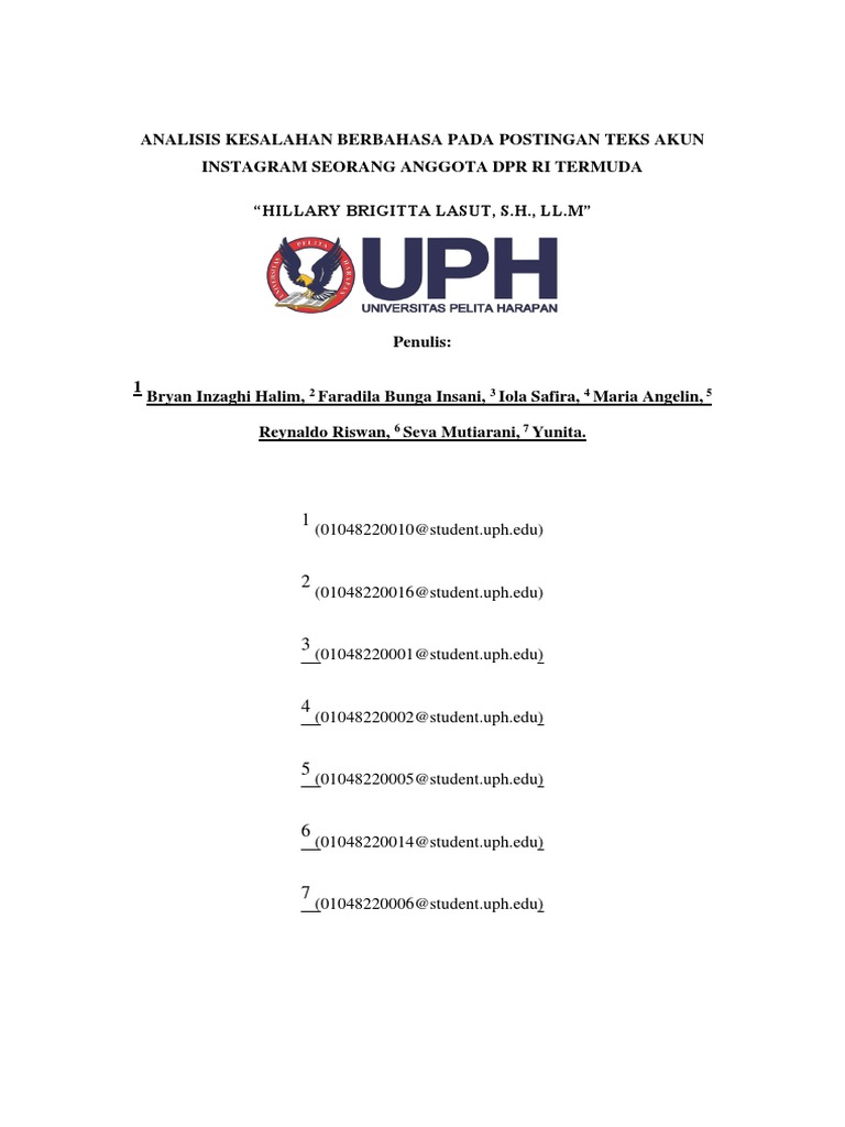 UTS Bahasa Indonesia - UPH Ceria | PDF