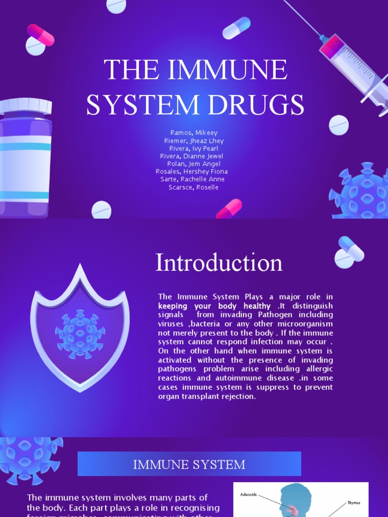 Immune System Drugs - Final | PDF | Vaccines | Lymphatic System
