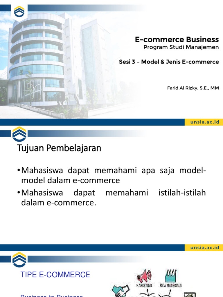 Pertemuan 3 - E-Commerce - UNSIA | PDF | Komputer