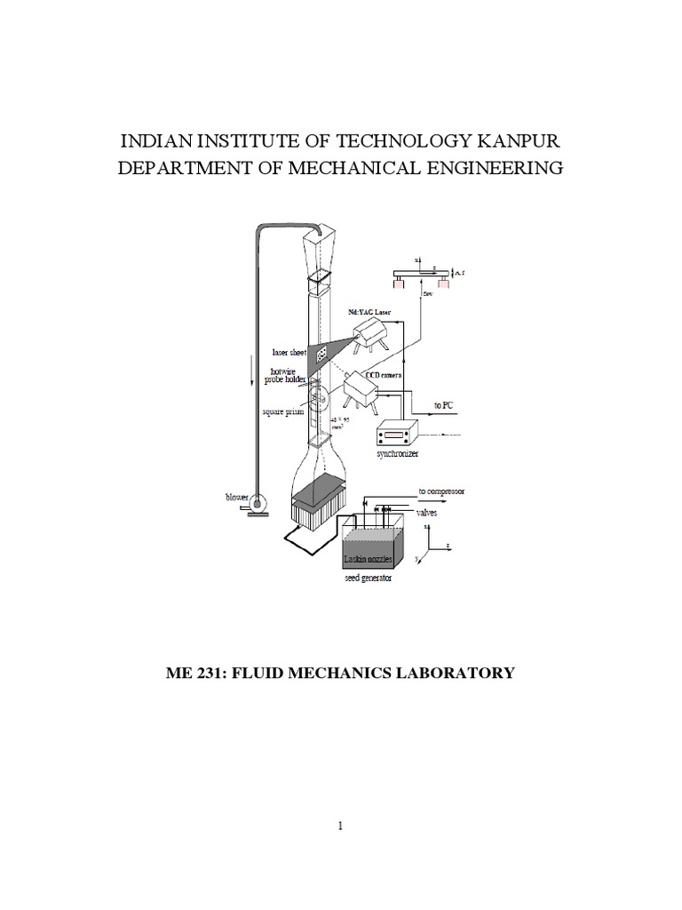 Laboratory Manual For ME231 | PDF | Boundary Layer | Reynolds Number