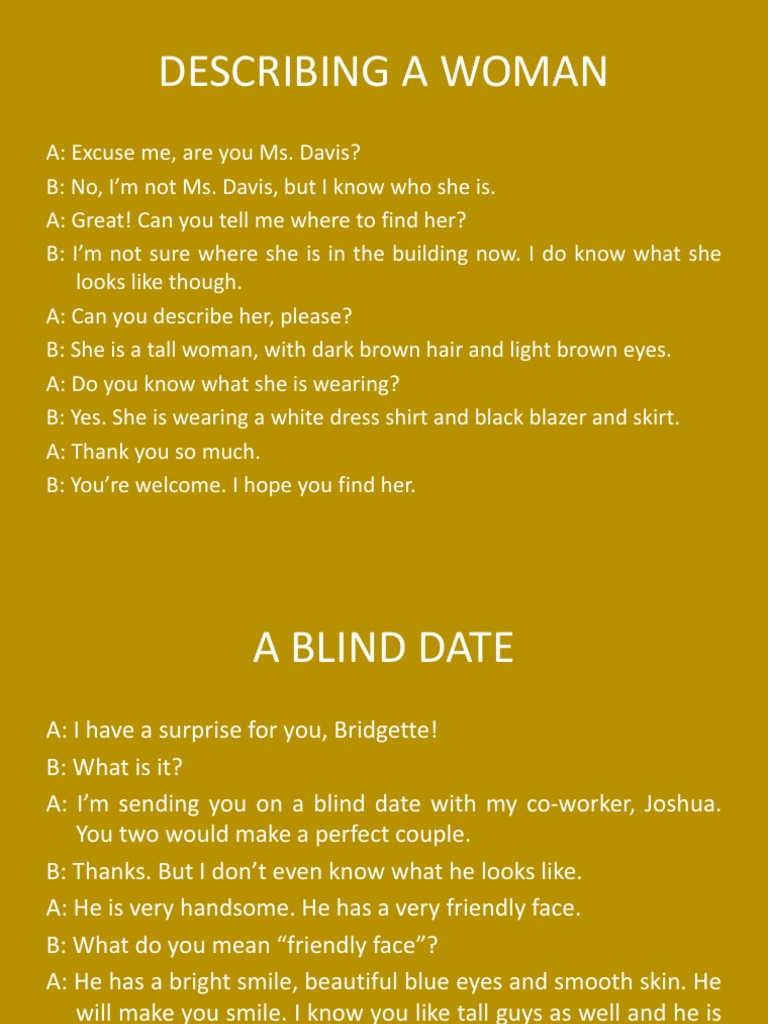Describing People in Conversations | PDF | Art