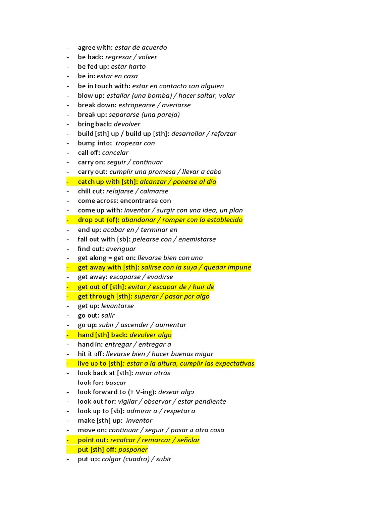 PHRASAL VERBS B2 | PDF