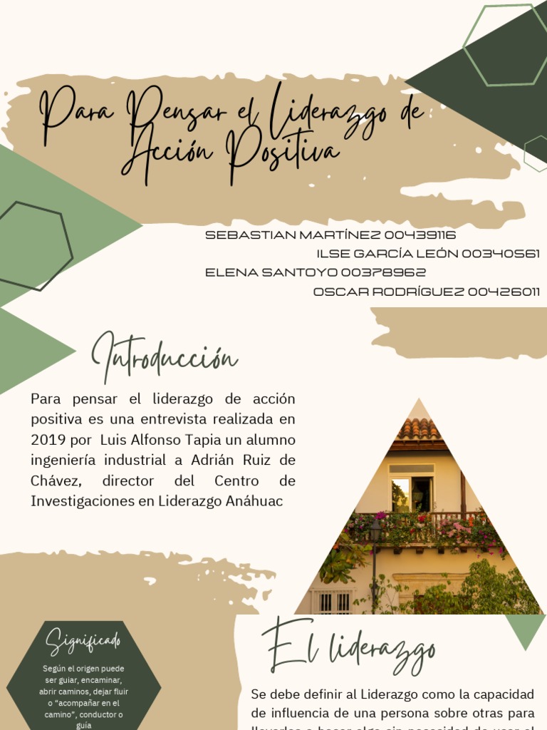 Liderazgo Acción Positiva | PDF | Liderazgo