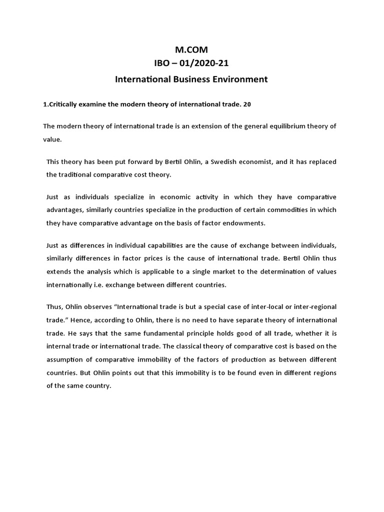 Ibo-01 2020-21 | PDF | World Trade Organization | Globalization