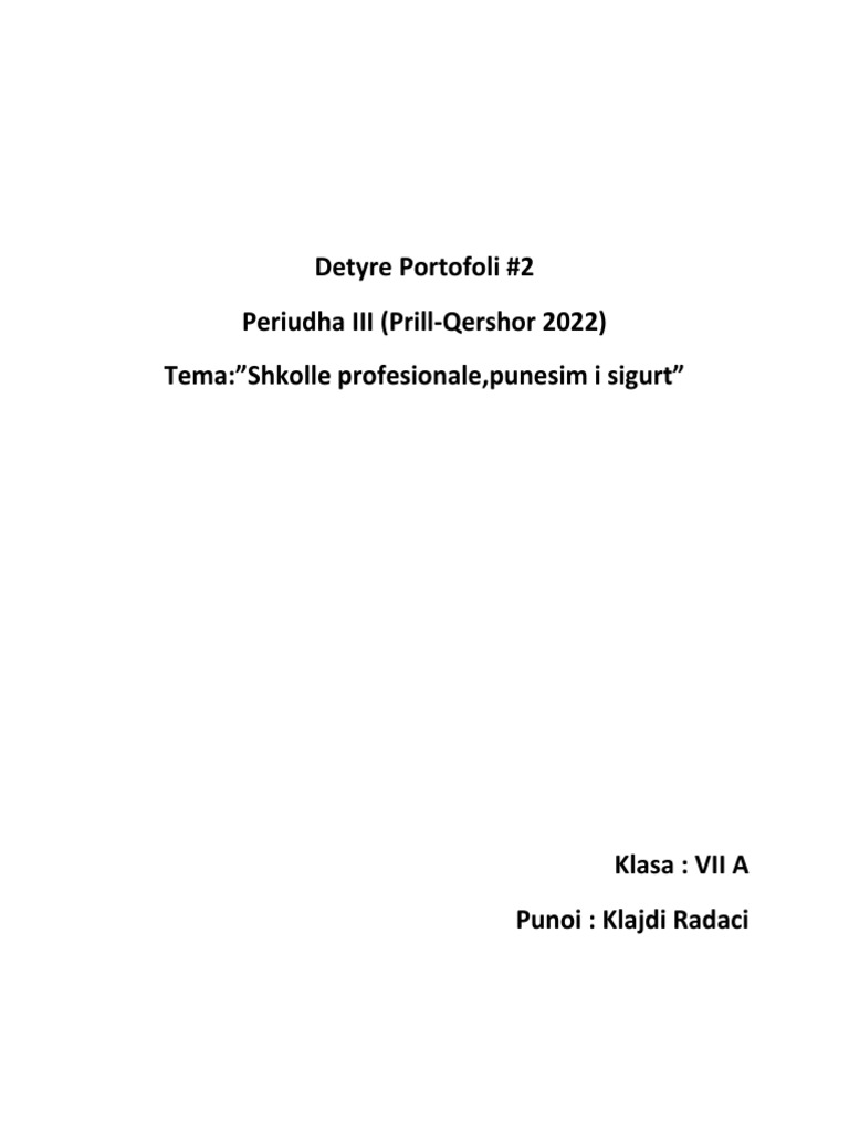 Arsimi Profesoional | PDF