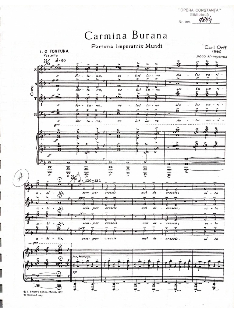 Partitura Carmina Burana | PDF