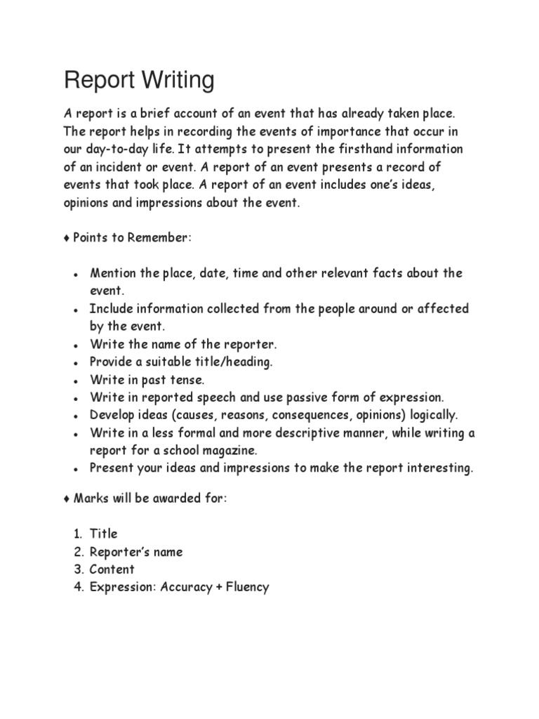 Report Writing | PDF