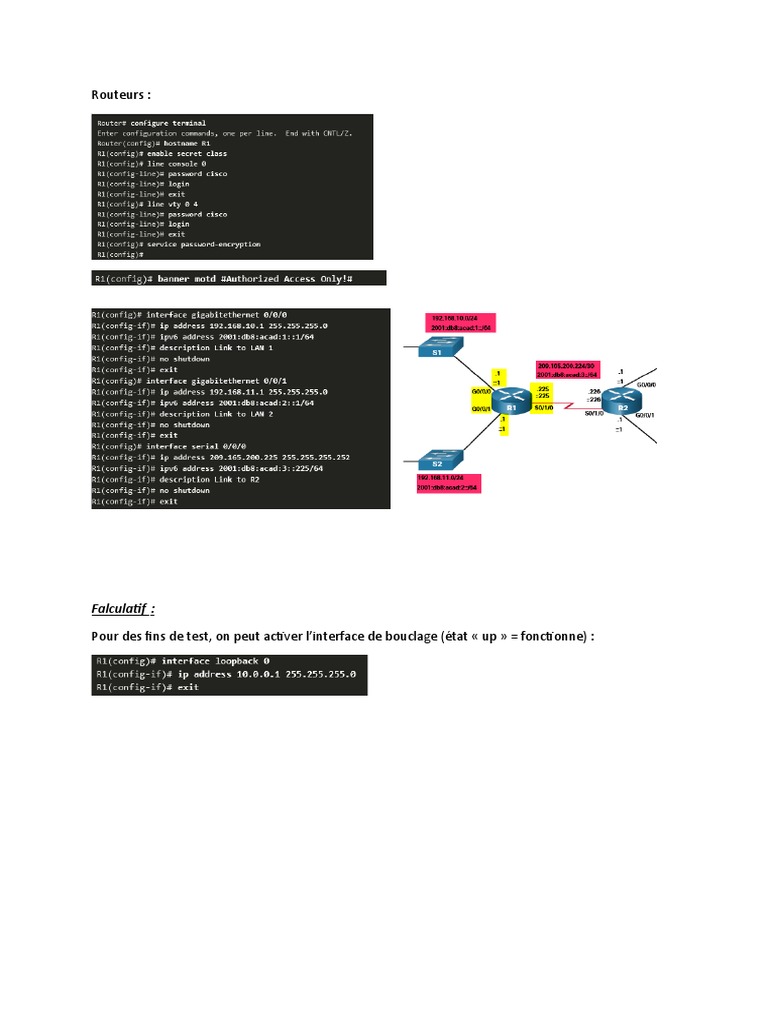 CCNA 2 Résumer Commande | PDF