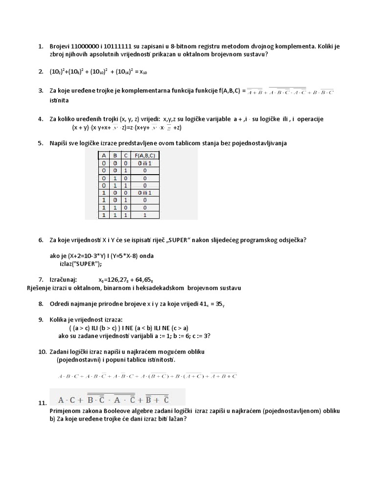 Zadaci Za Ponavljanje | PDF