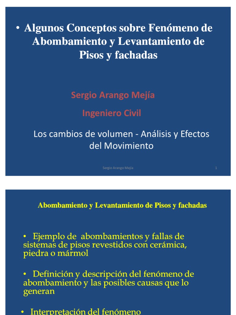 Definición de Abombado y Levantamiento de Pisos | PDF | Adhesión | Loseta