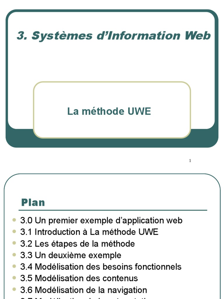 Méthode UWE pour Applications Web | PDF | Langage de Modélisation ...
