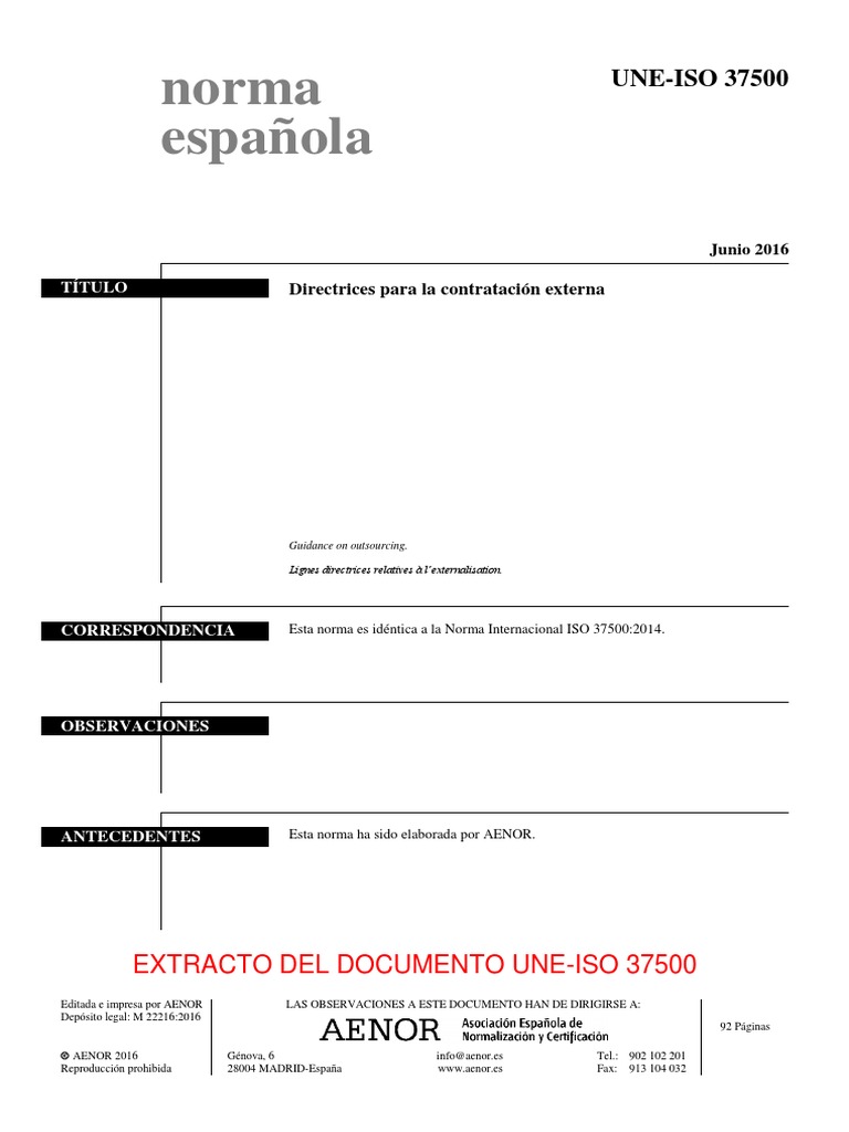 ISO 37500 Directrices para La Contratación Externa | PDF | Evaluación ...