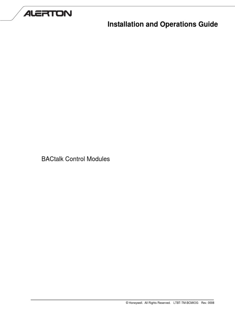 BACtalk Control Modules Installation and Operation Guide | Download Free PDF | High Voltage ...
