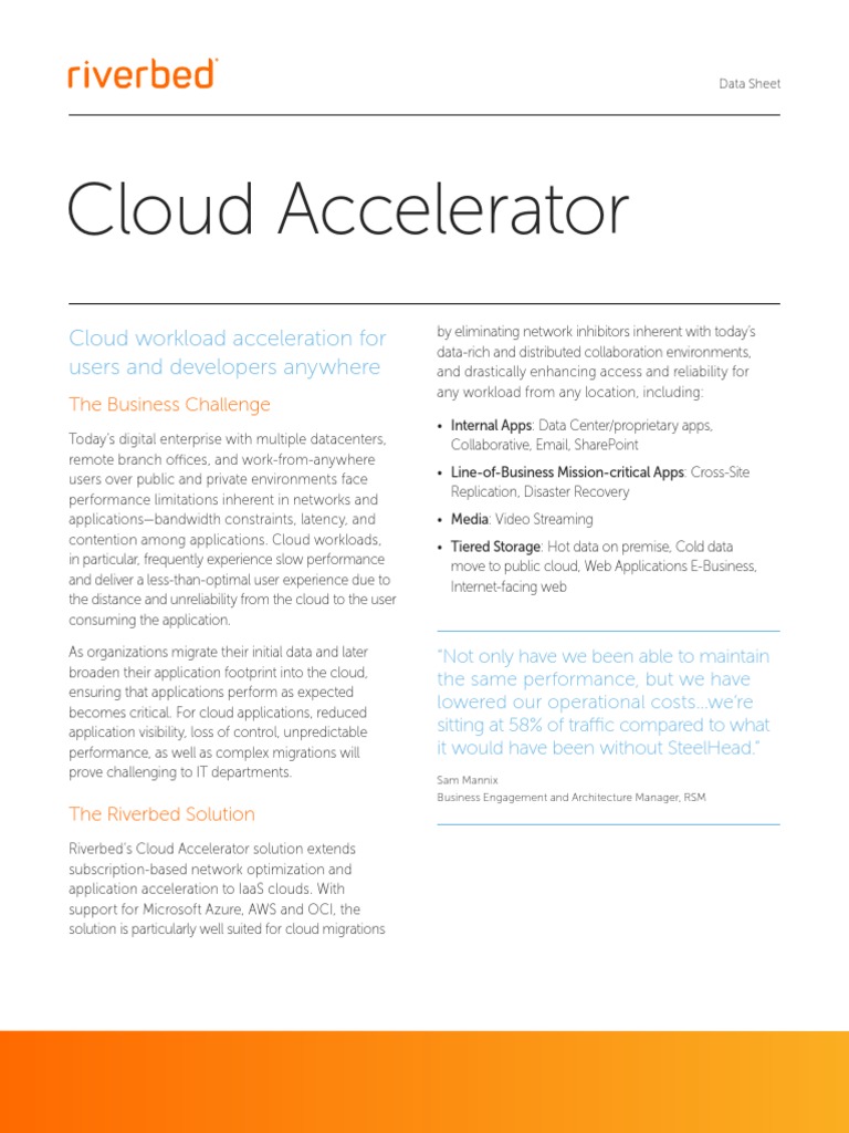 Datasheet Steelhead For Cloud | PDF | Cloud Computing | Computer Network