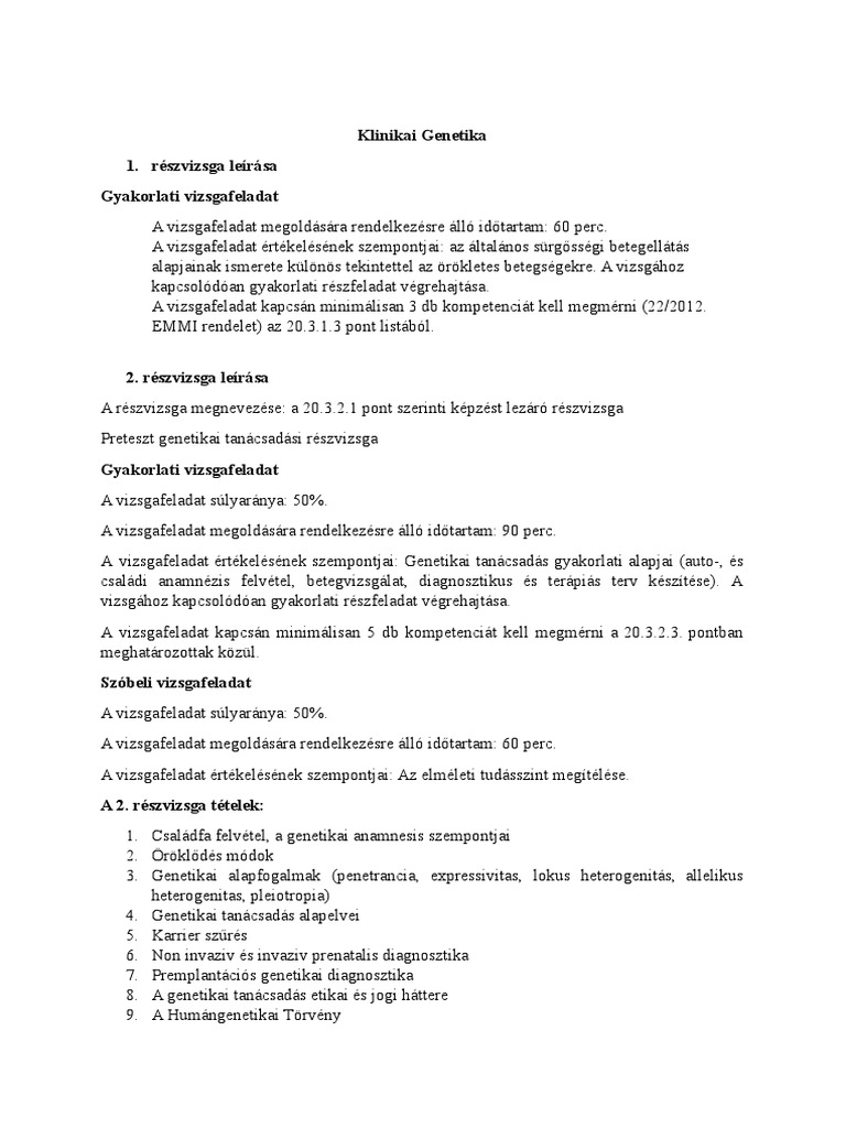 Klinikai Genetika | PDF