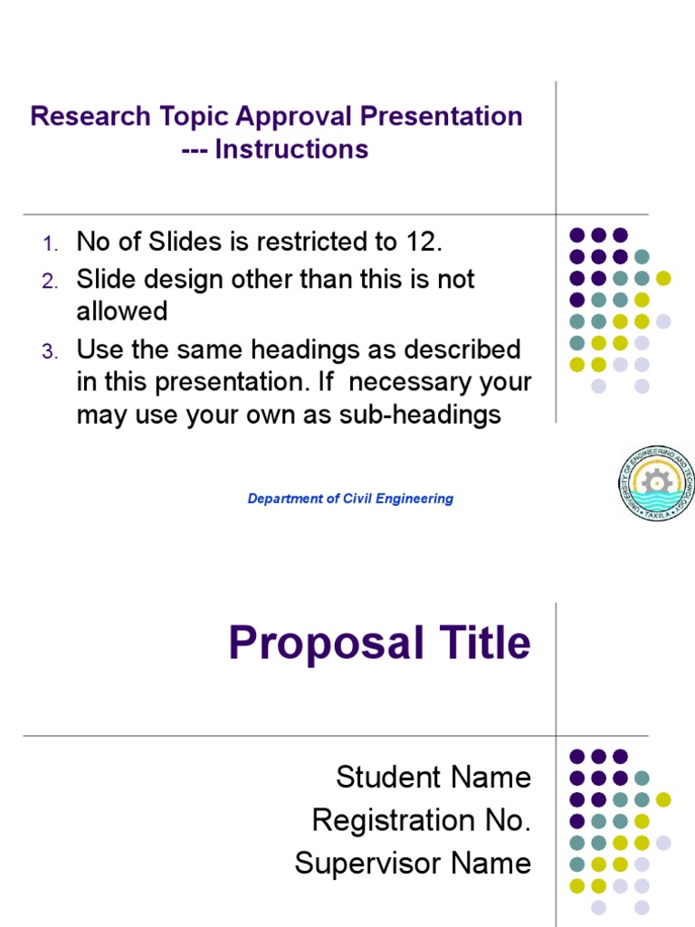 Civil Engineering Research Proposal Guide | PDF