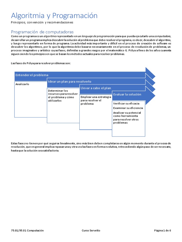 Algoritmia y Programación | PDF | Algoritmos | Hardware de la computadora