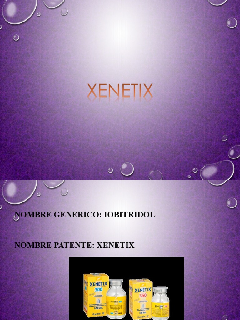 Medio de Contraste Xenetix | PDF | Farmacocinética | Química medicinal