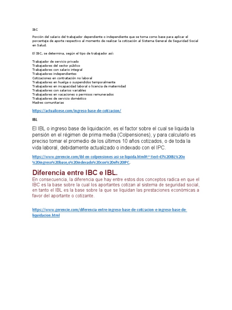 Ibc y Ibl | PDF | Finanzas y dinero