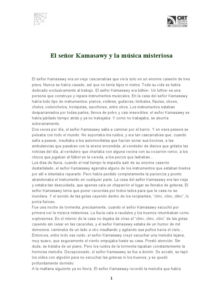 La Música Mágica del Señor Kamasawy | PDF | Violonchelo | Instrumentos ...