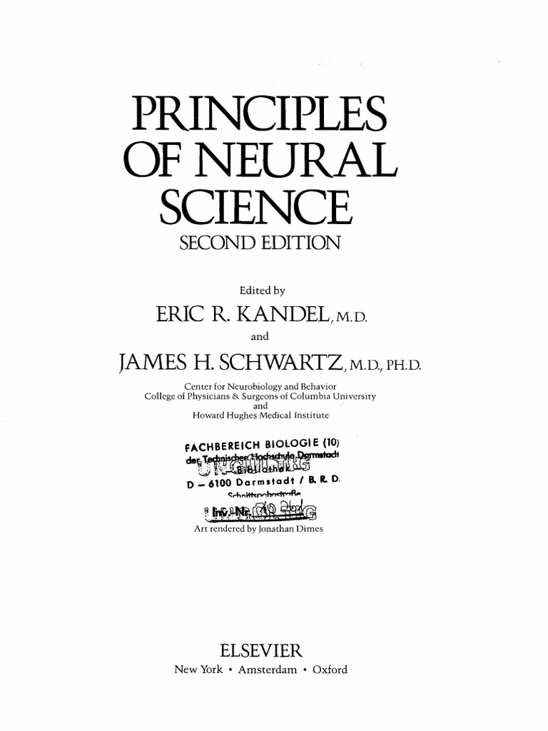 Principles of Neural Science: Eric R James H. Schwartz, M.D.,Pan | PDF ...