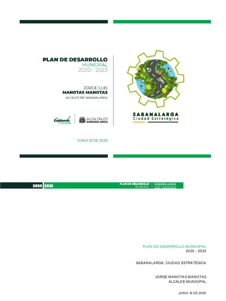 Plan de Desarrollo Sabanalarga 2020 2023 | PDF | Derechos humanos ...