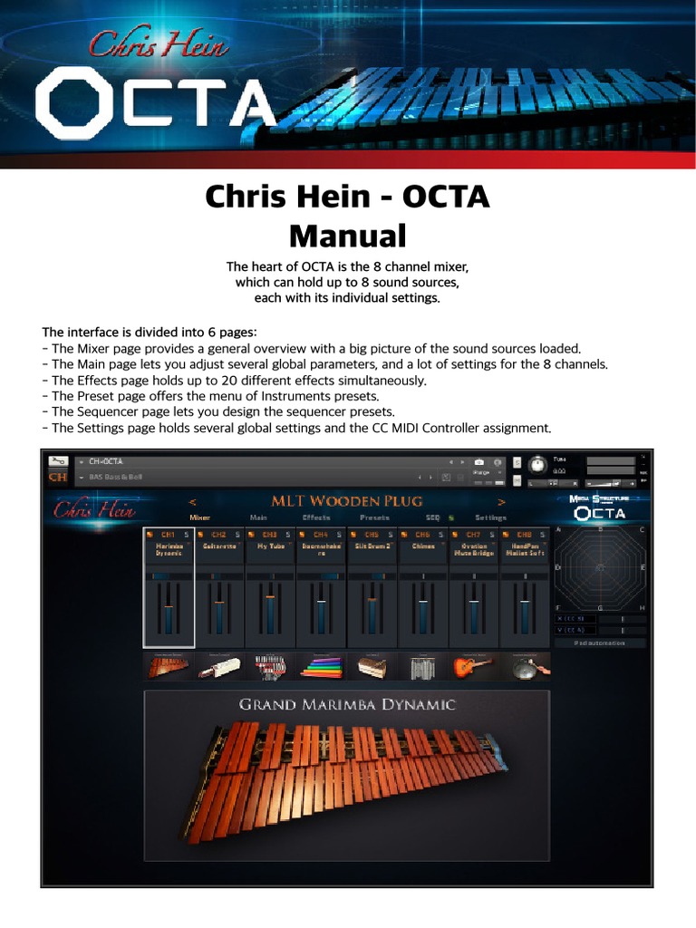 CH-OCTA Manual | PDF | Harmony | Sound Technology