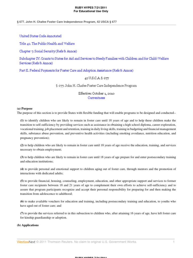 677 John H Chafee Foster Care Independence Program | PDF | School ...