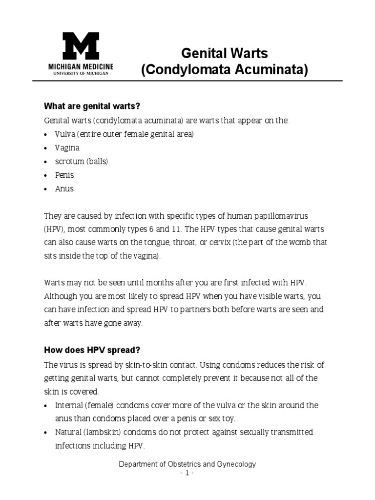 Genital Warts | PDF | Public Health | Epidemiology