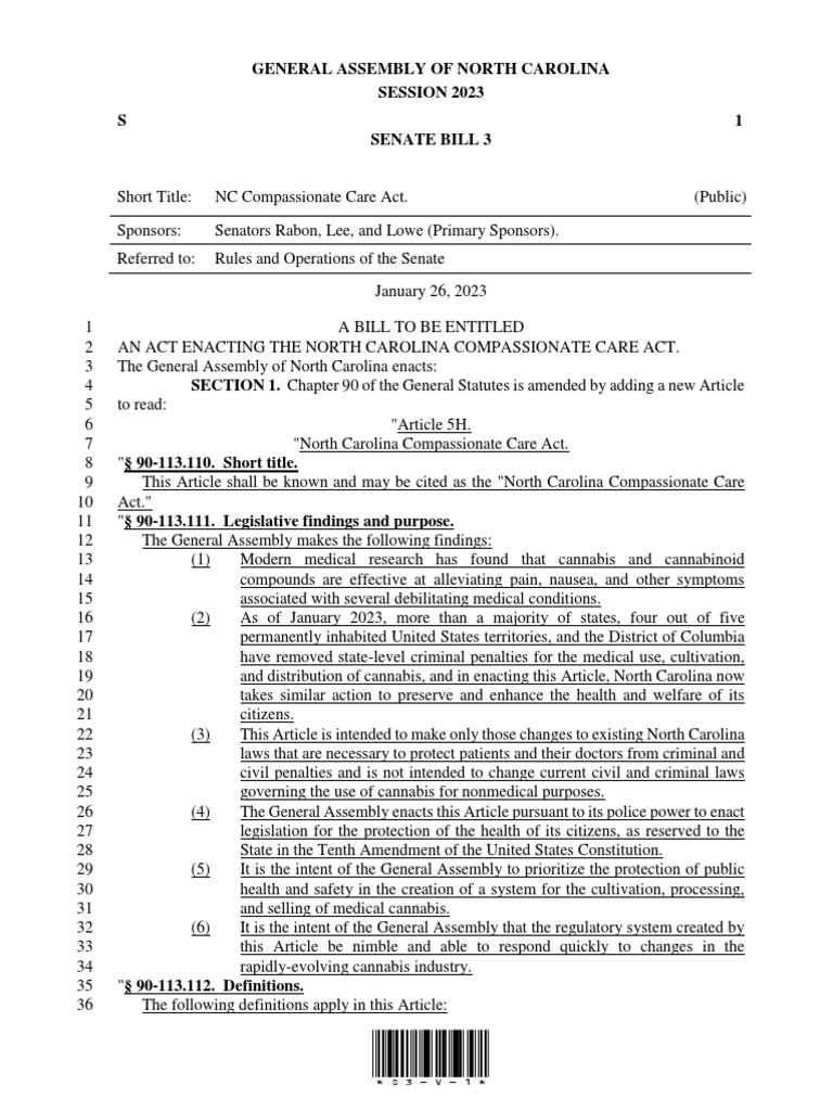 Senate Bill 3 | PDF | Cannabis (Drug) | Identity Document