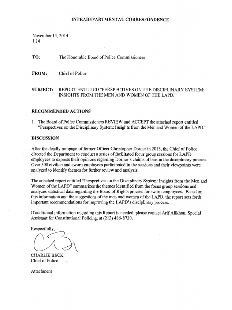 2014 LAPD Report On Disciplinary System Bias | PDF | Social Science
