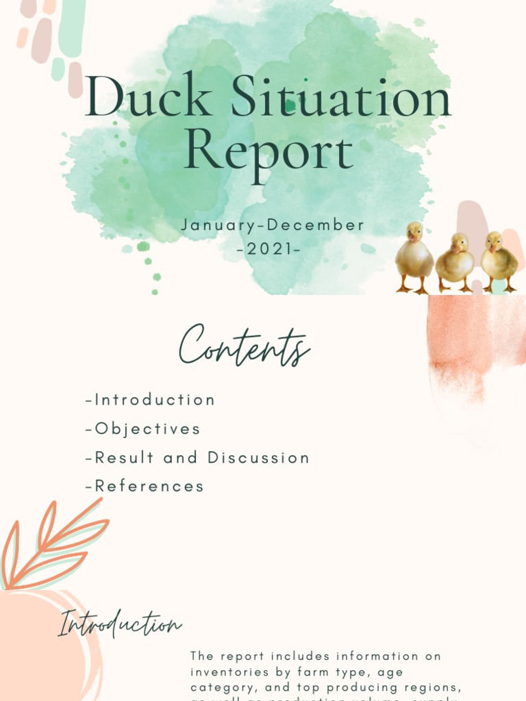 Duck Production 2021 | PDF