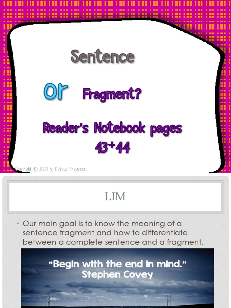 Sentence Fragments & Run-On Sentences - Page 43+44+45 | PDF | Semantics ...