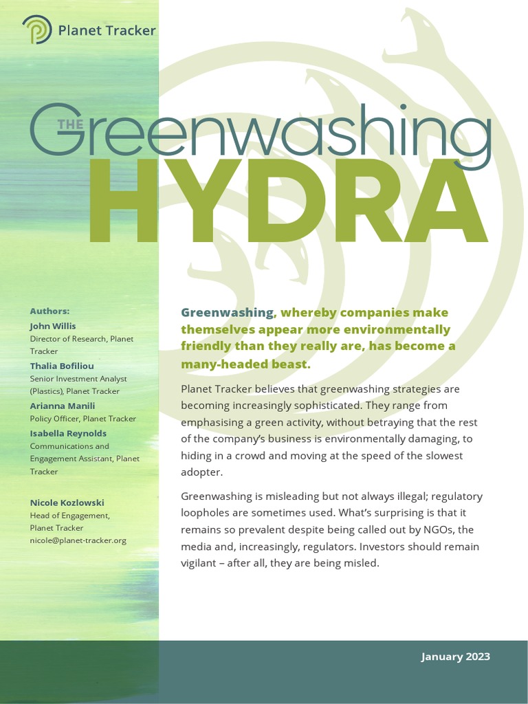 Greenwashing Hydra 3 | PDF | Sustainability | U.S. Securities And ...