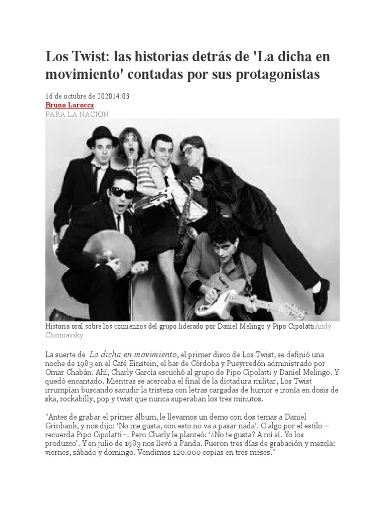Los Twist - Las Historias Detrás de La Dicha en Movimiento | PDF | La ...