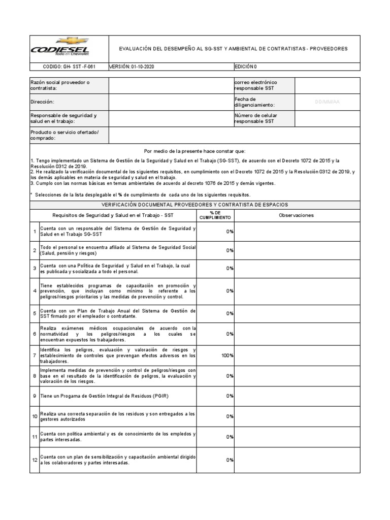 Seleccion y Evaluacion de Proveedores y Contratistas-0 | PDF Seleccion y Evaluacion de Proveedores y Contratistas-0 | PDF