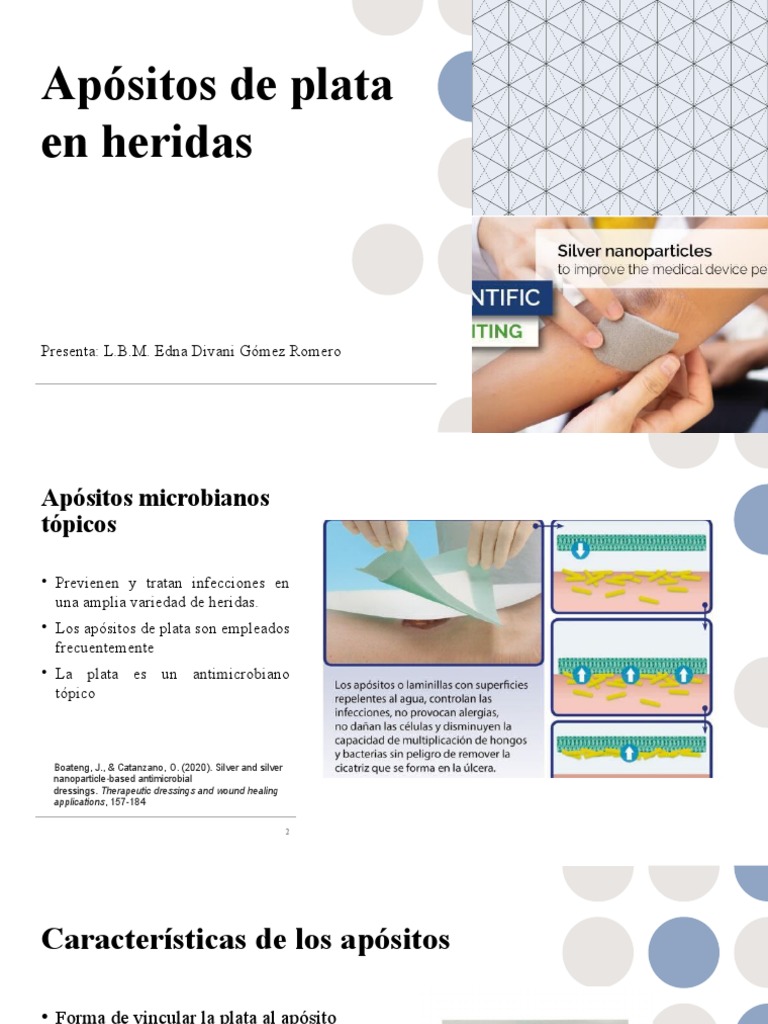 Apósitos de Plata en Heridas | PDF | Plata | Las bacterias