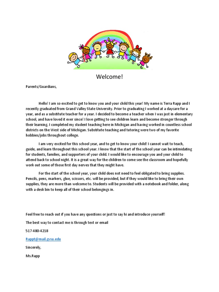 Parent-Guardian Letter | PDF