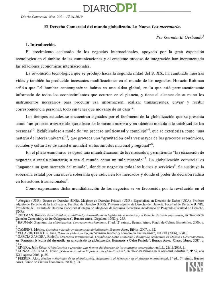 La Nueva Lex Mercatoria | PDF | Globalización | Derecho privado La Nueva Lex Mercatoria | PDF | Globalización | Derecho privado