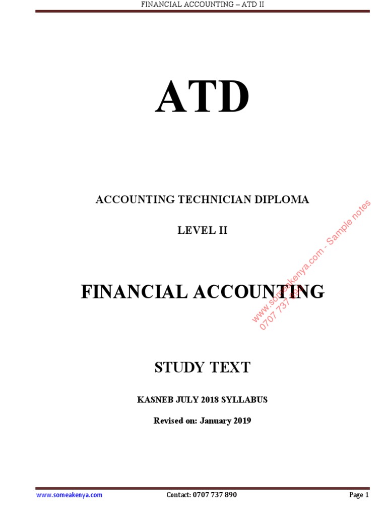 Financial Accounting - ATD II | PDF | Financial Accounting | Accounting
