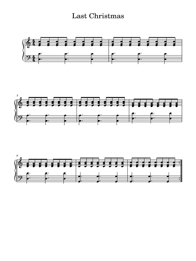 Last Christmas - Piano | PDF