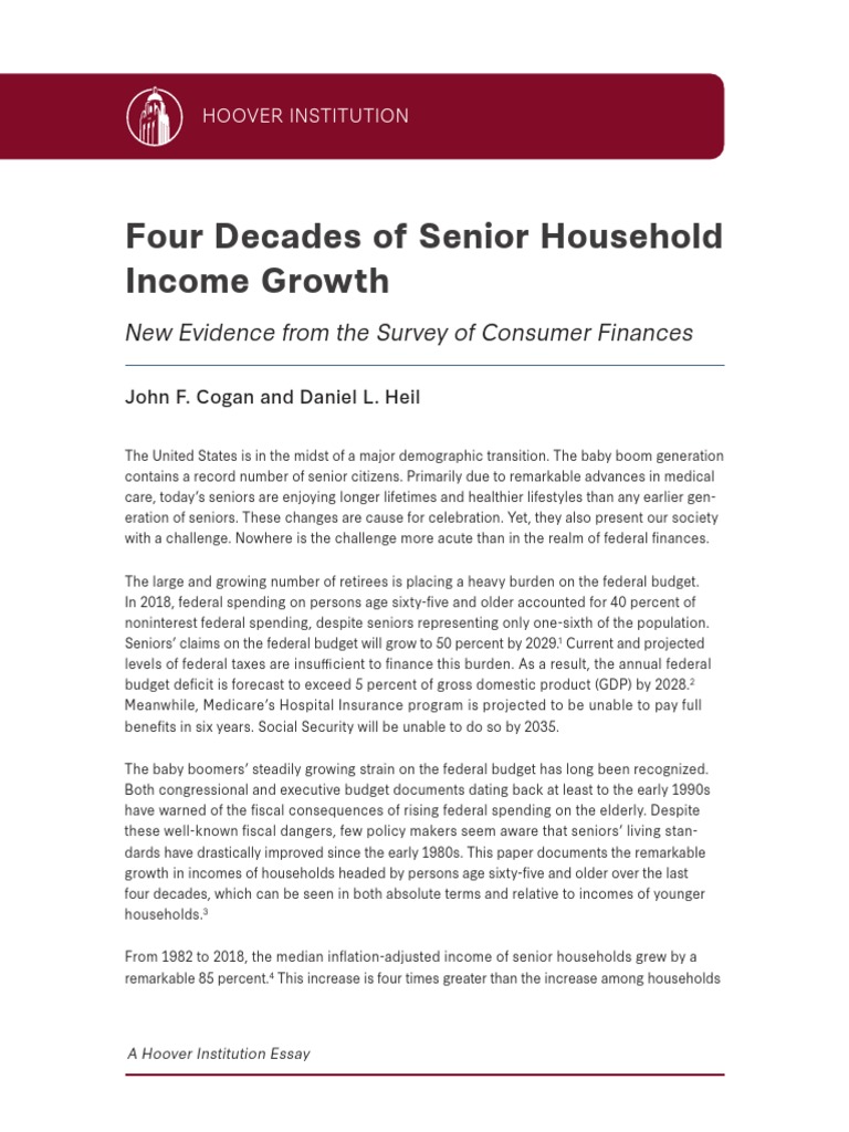 Four Decades of Senior Household Income Growth: New Evidence From The ...