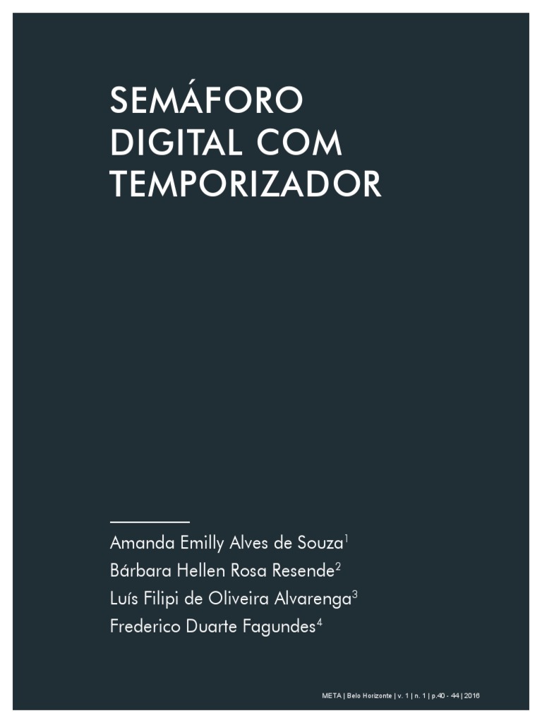 Semaforo Digital Com Temporizador | PDF | Eletrônicos digitais | Semáforo