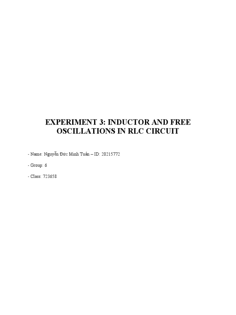 Report 3 | PDF | Inductor | Inductance