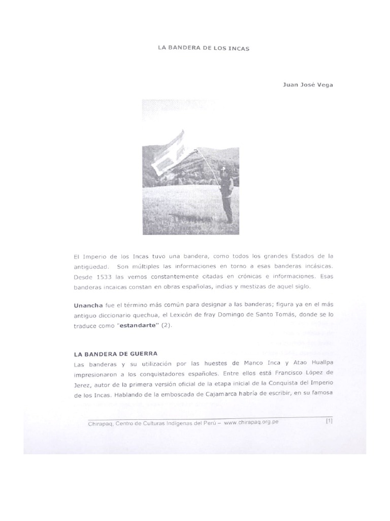 La bandera de los Incas Juan José Vega | PDF